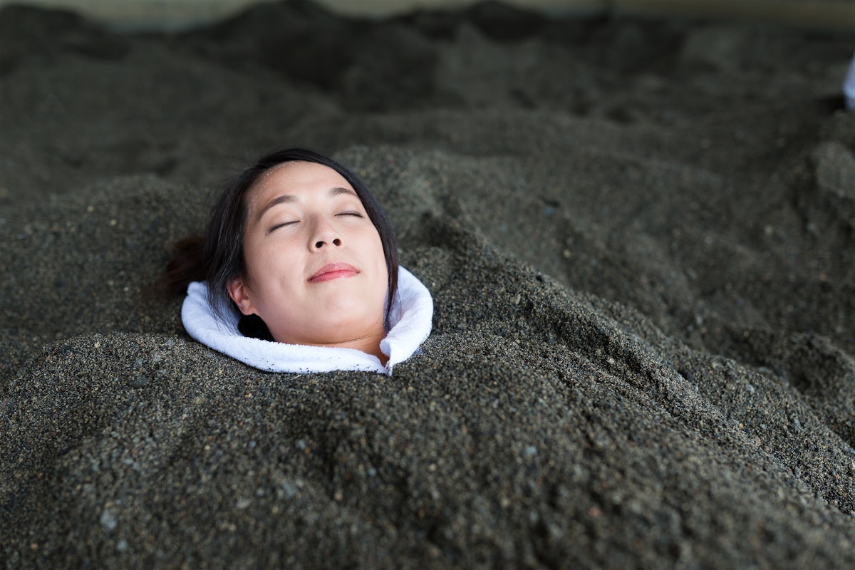 Ibusuki Hot Sand Bath Experience, Enjoy Chabushi, and Okra Smoothie ...