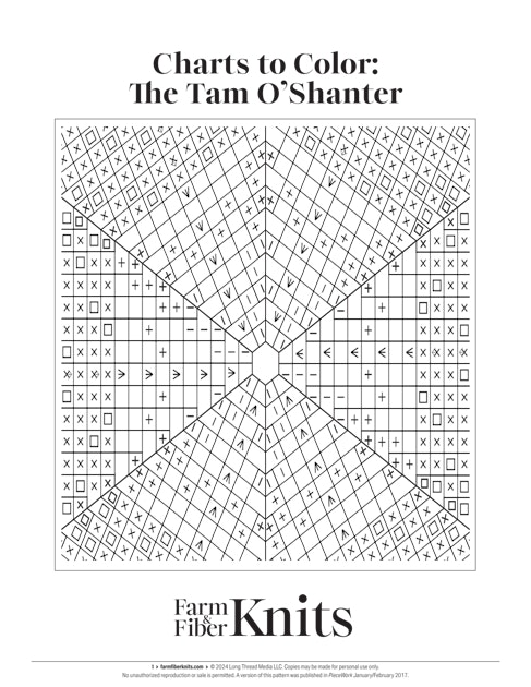 The Tam O’Shanter Coloring Pages | Farm & Fiber Knits Library