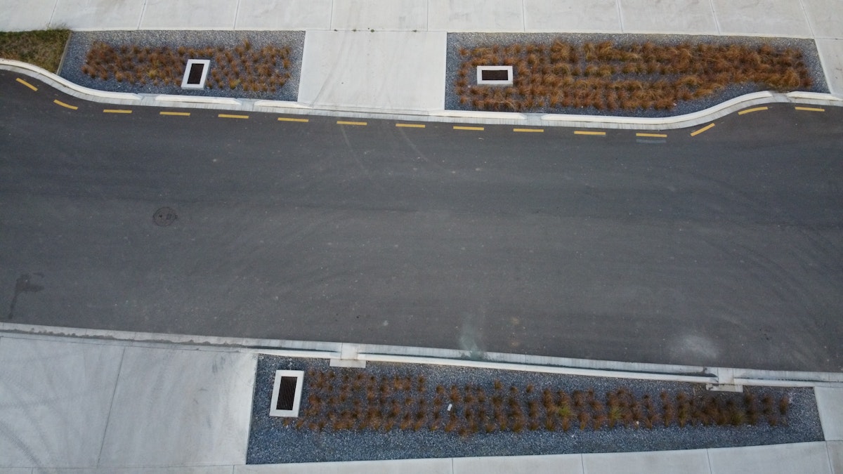 Council created rain gardens with custom bioretention media