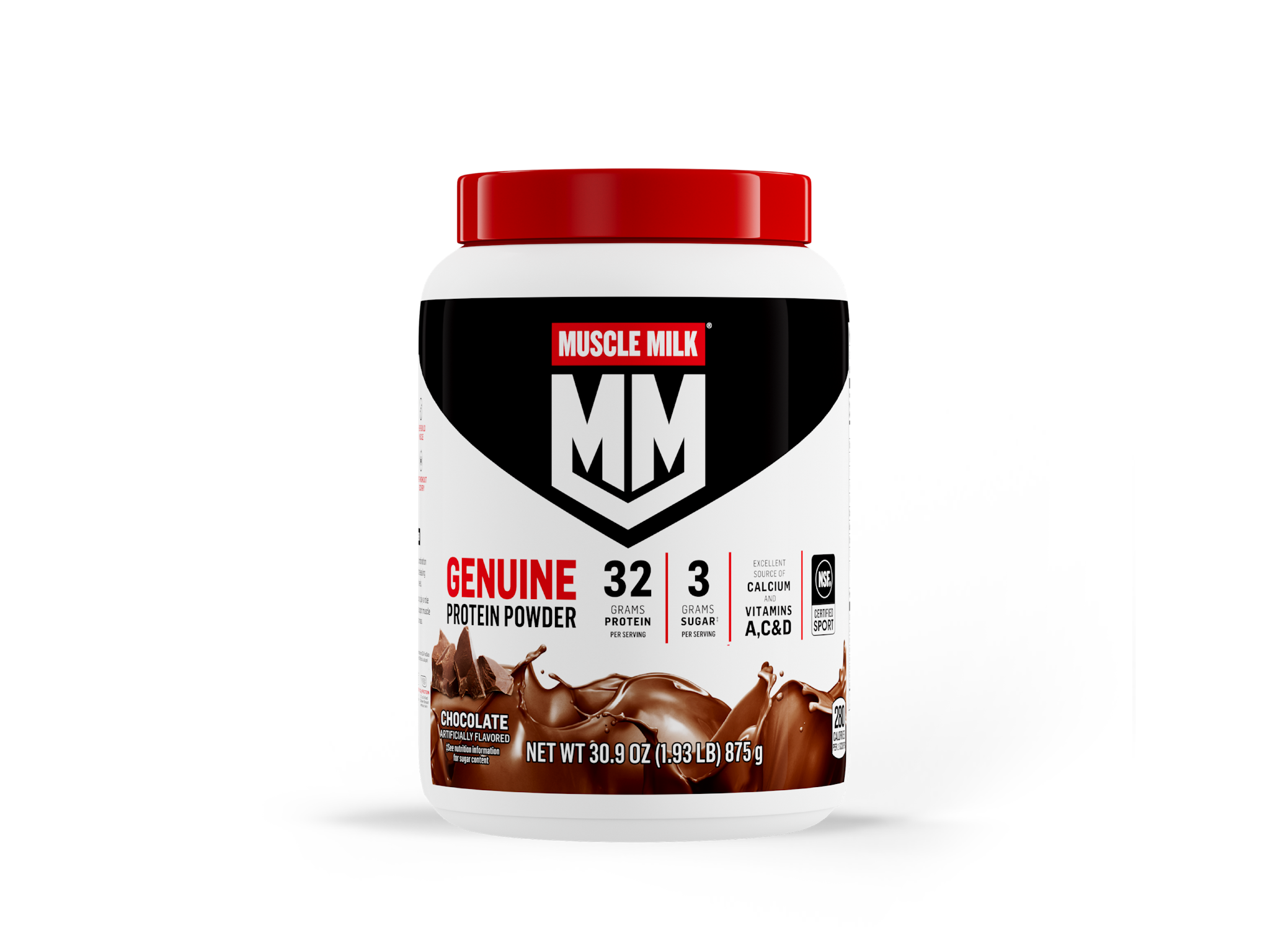 Muscle Milk Chocolate Genuine Protein Powder (30 oz) | Gatorade ...