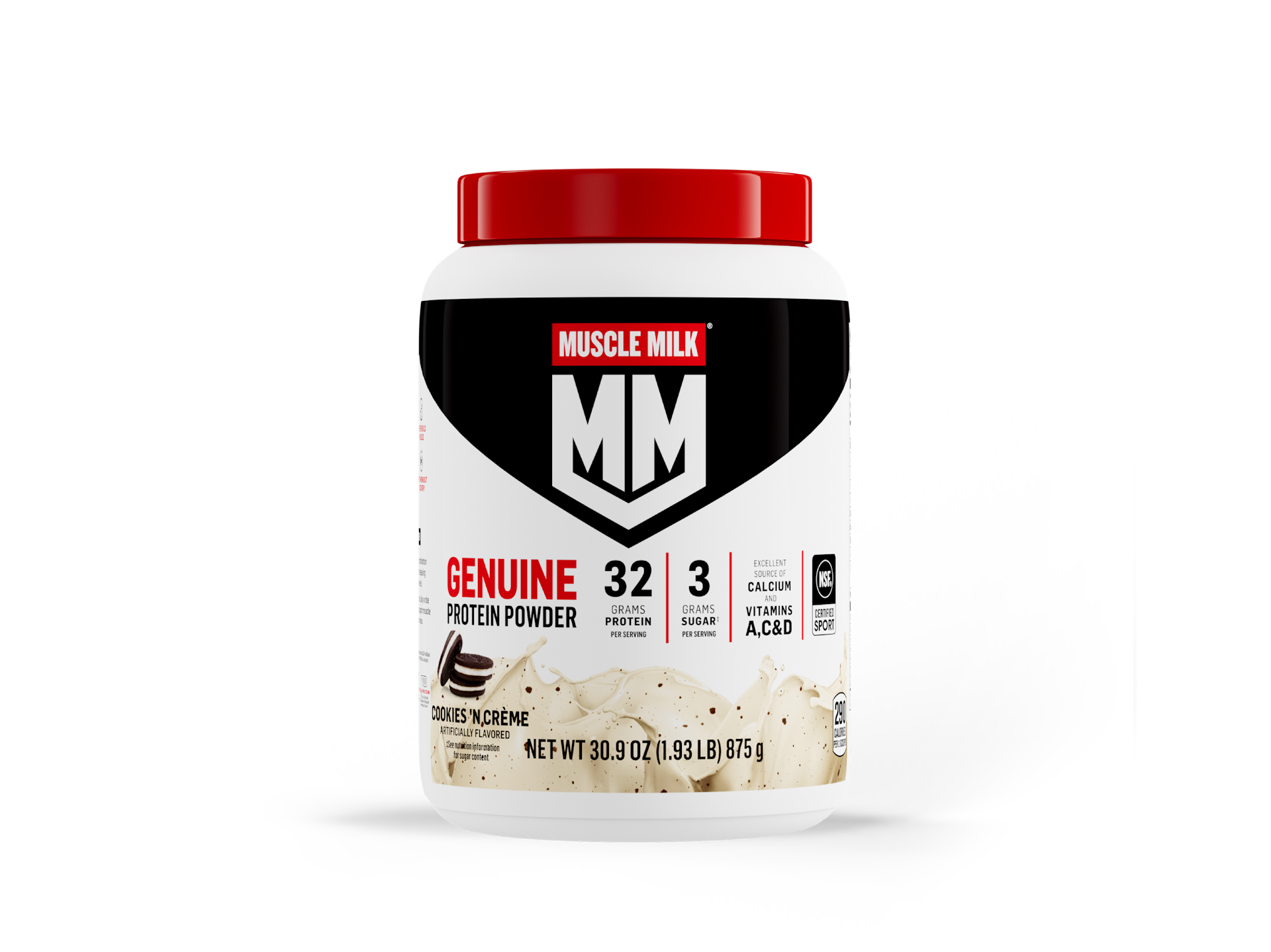 Muscle Milk Cookies 'n Crème Genuine Protein Powder (30 oz) | Gatorade ...