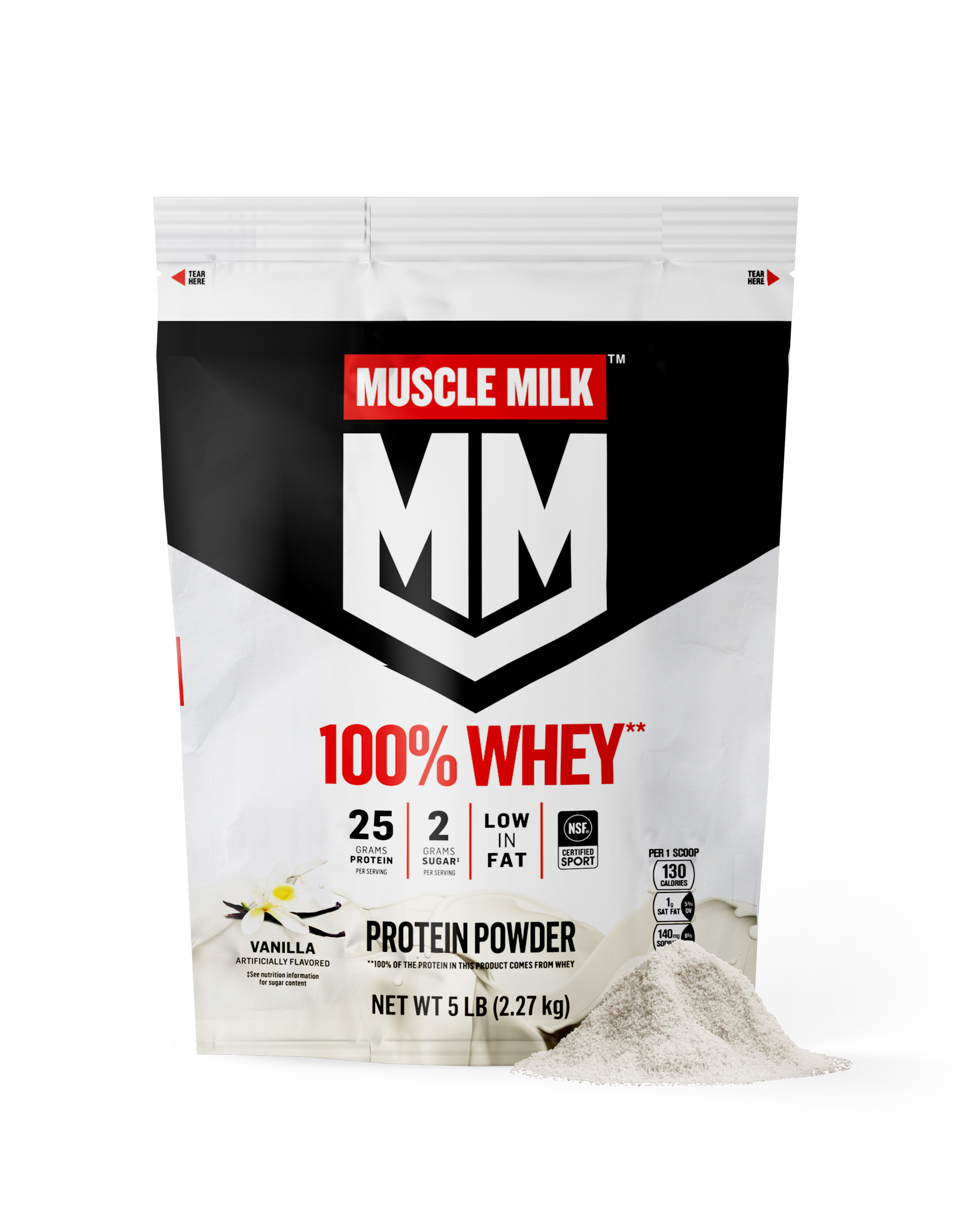 Muscle Milk Vanilla Crème Genuine Protein Powder (30 oz) | Gatorade ...