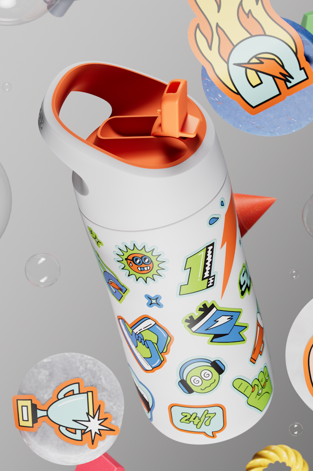 Kids White Stainless Steel Water Bottle (12 oz) | Gatorade Official Site