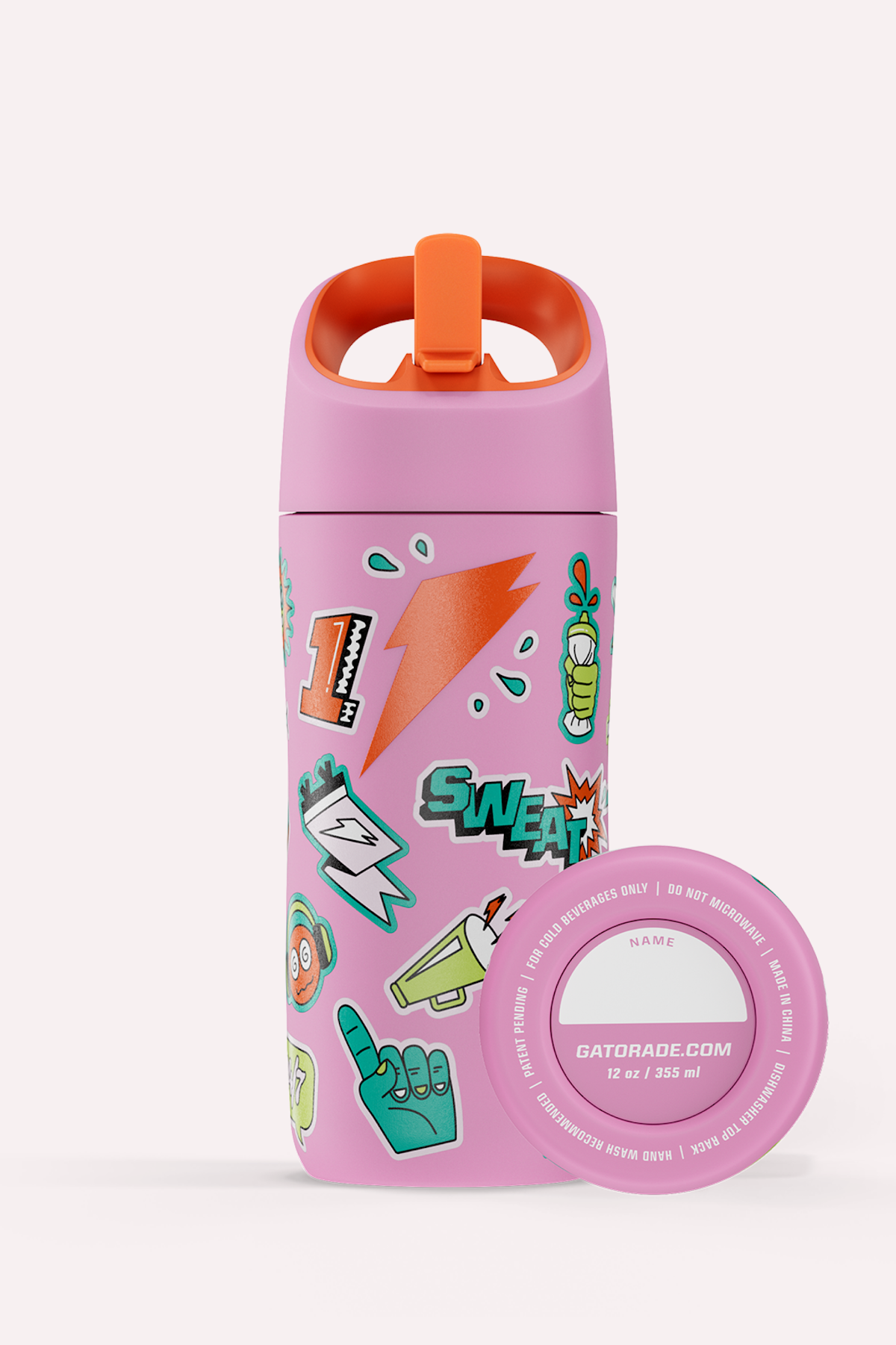 Kids Pink Stainless Steel Water Bottle (12 oz) | Gatorade Official Site