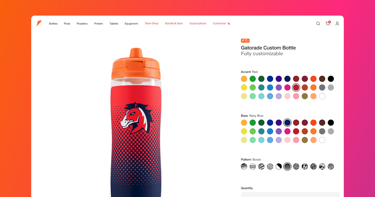 Gatorade Custom Water Bottle (30 oz) | Gatorade Official Site