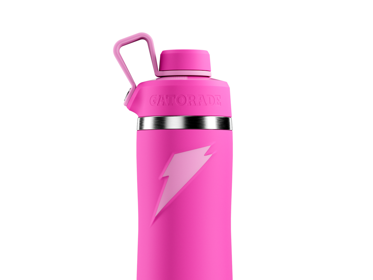 Overtime Pink Screw Cap Stainless Steel Water Bottle | Gatorade ...