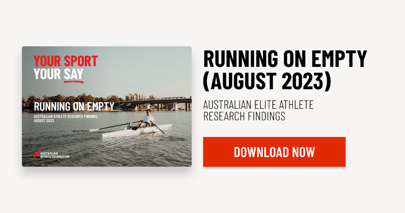 Running on Empty (July 2023) | Australian Sports Foundation