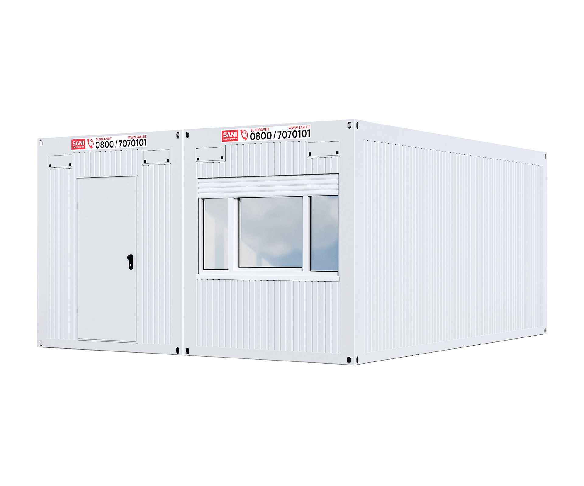 Bürocontainer SANI Duo-Anlage 2x20ft günstig mieten