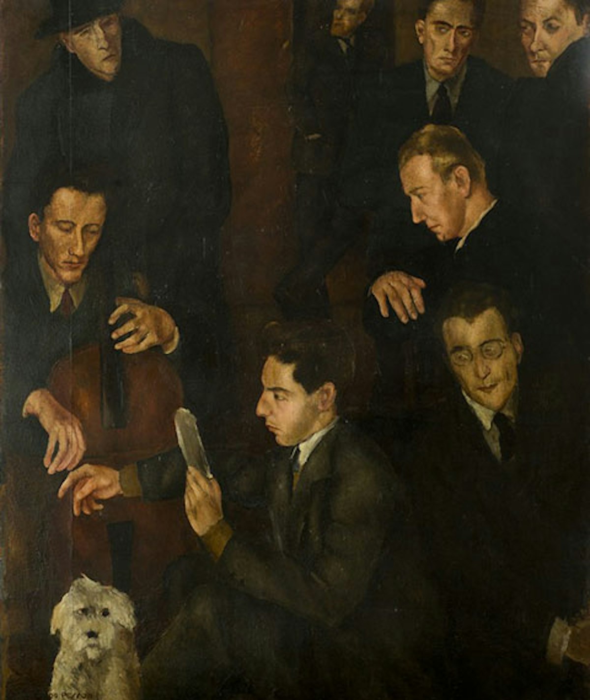 Gli amici nell'atelier di Guido Peyron