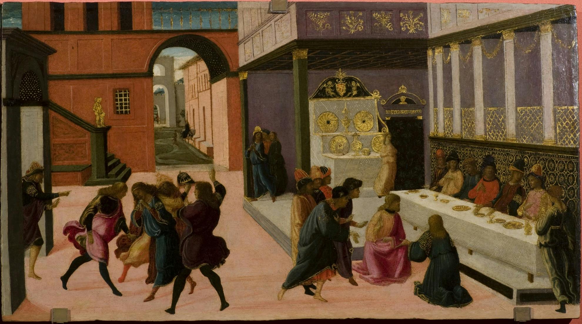 The Banquet of Vashti by Jacopo del Sellaio