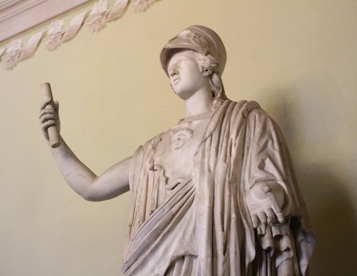 Athena Giustiniani. Ancient statue with modern additions