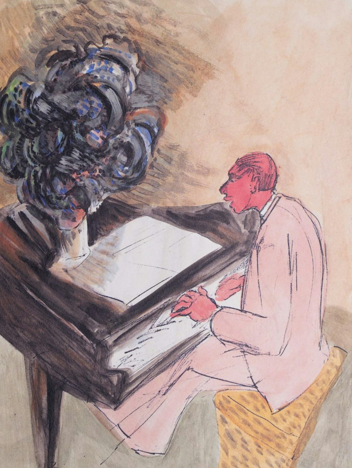 "Nostalgia for a jumper, a very sweet blue wool jumper"