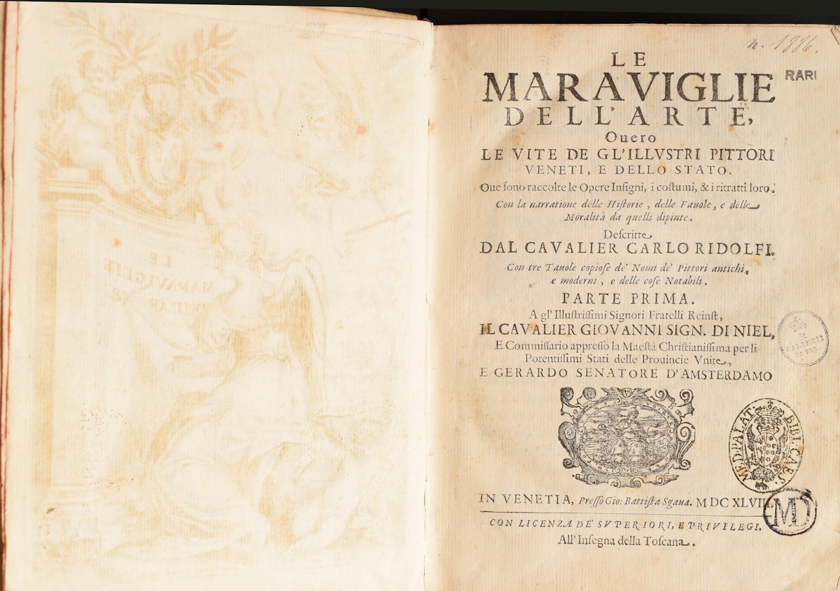 Le maraviglie dell'arte, overo le vite de gl'illustri pittori veneti, e ...