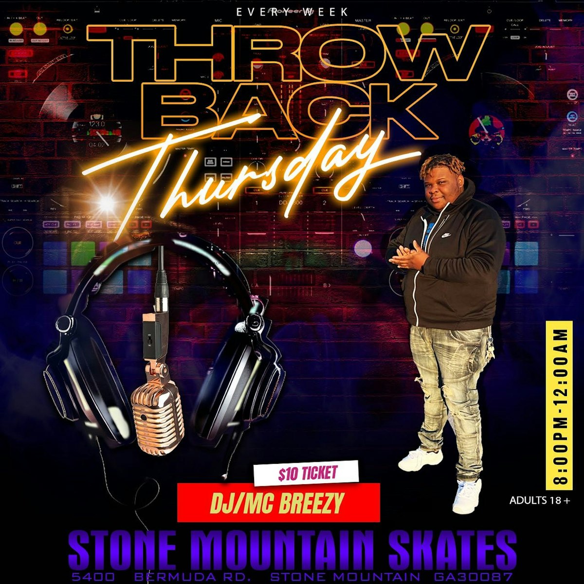 Throwback Thursday - Atlanta skate event. DJ Breezy. RnB, Hip Hop, JB ...