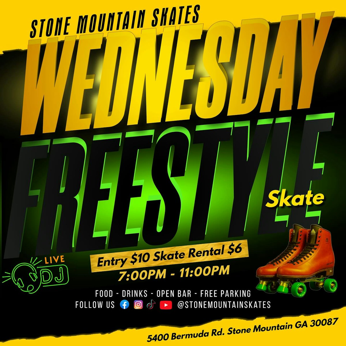 Wednesday Freestyle Skate - Atlanta skate event. DJ 12Play. RnB, Hip ...