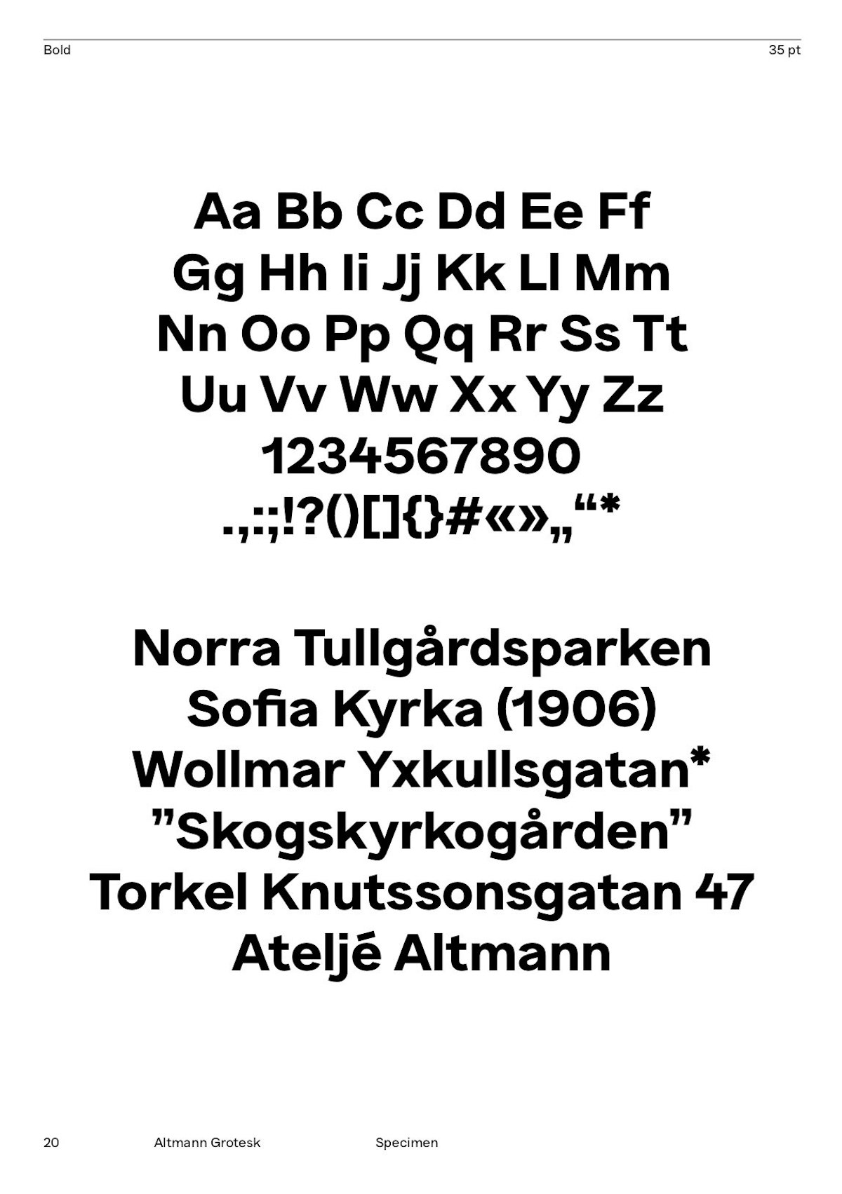 Altmann Grotesk Typeface — Ateljé Altmann