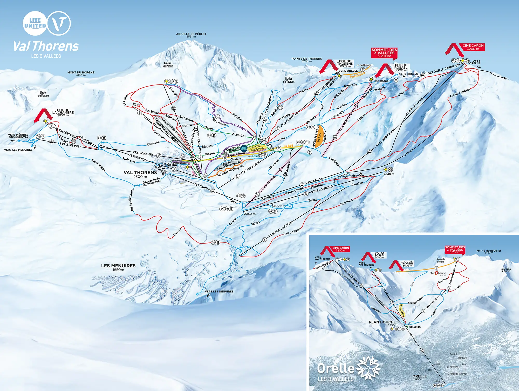 Courchevel & 3 Vallées Trail Map| skipasscourchevel| skipasscourchevel