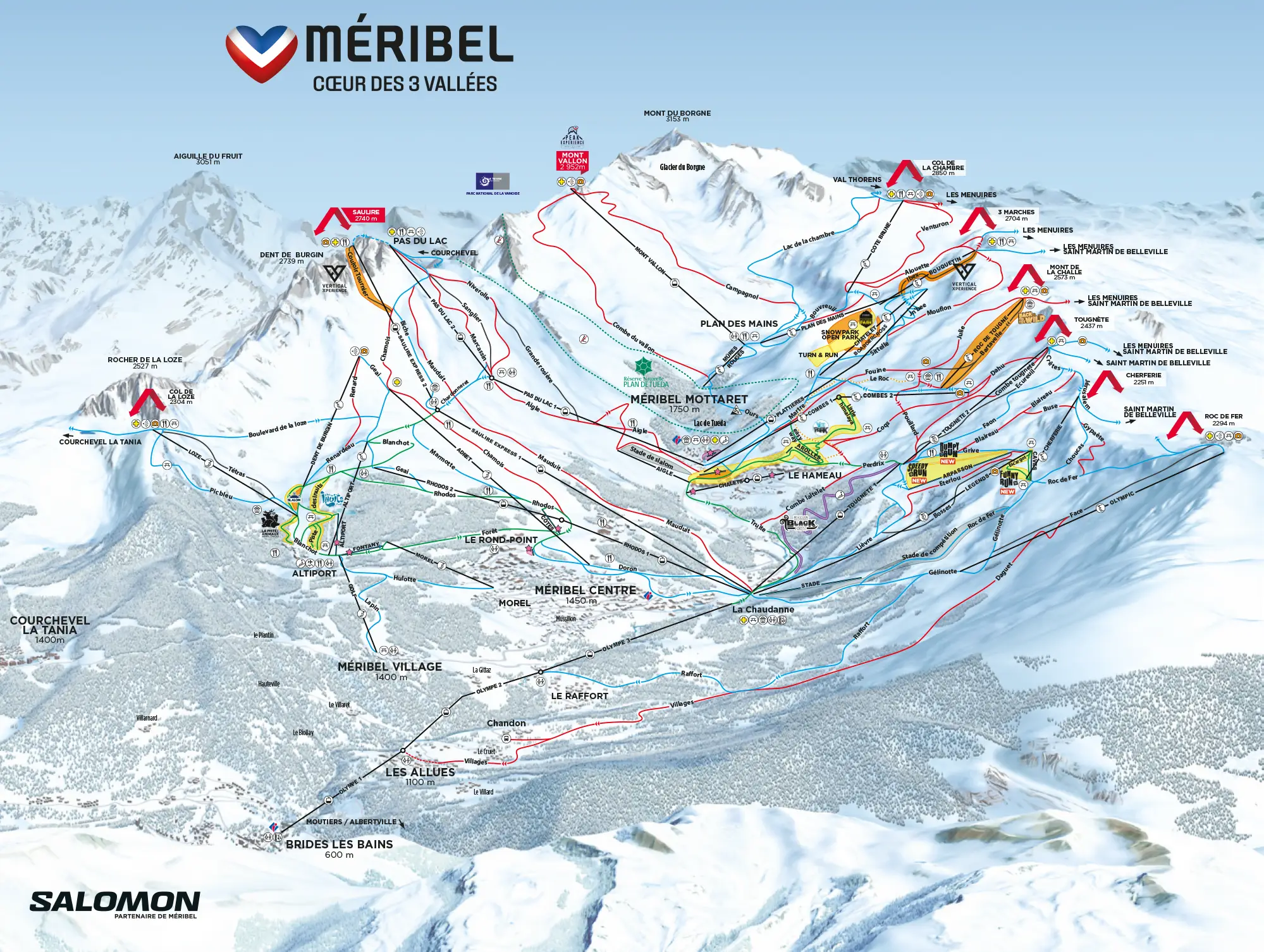 Courchevel & 3 Vallées Trail Map| skipasscourchevel| skipasscourchevel