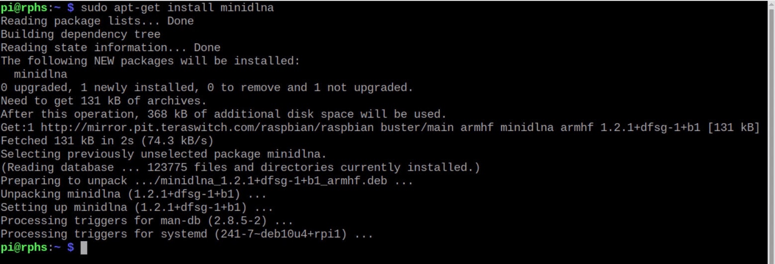 Setup Free Raspberry Pi Media Server With Minidlna 9440