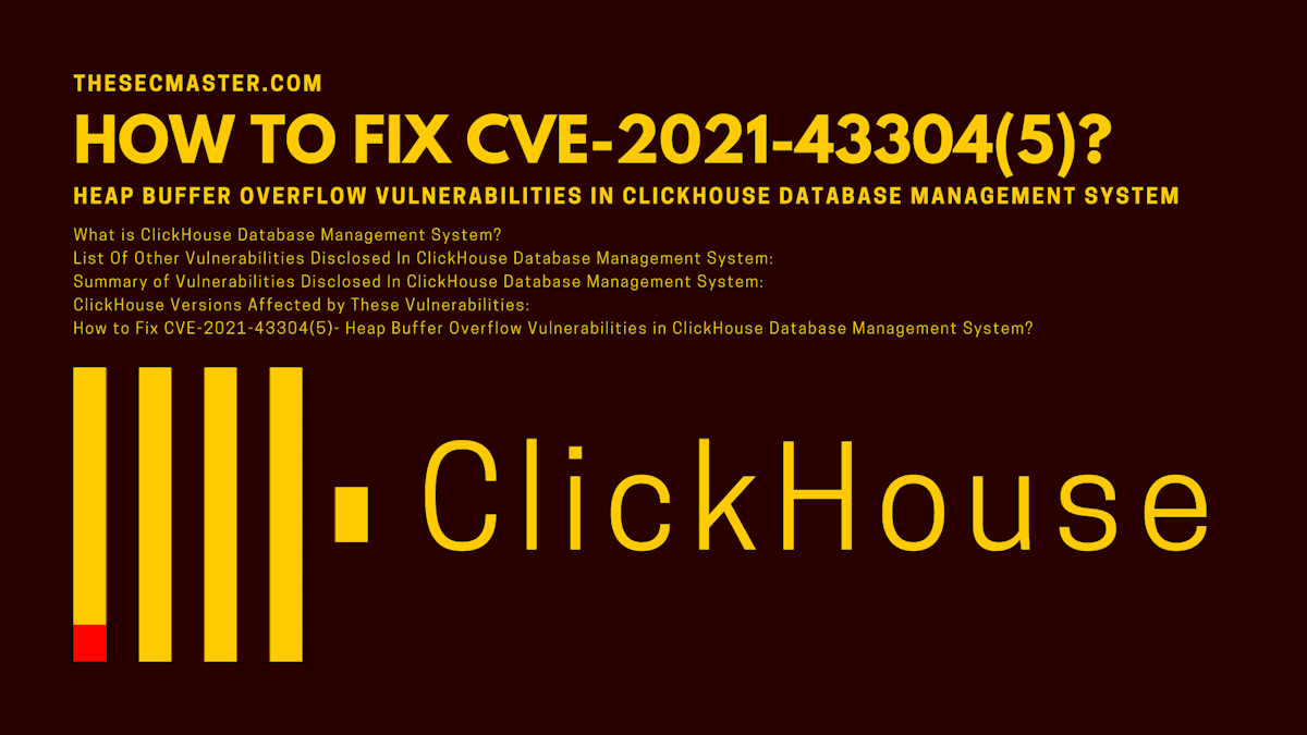 Fix Clickhouse Cve 2021 43304 Heap Overflow Guide