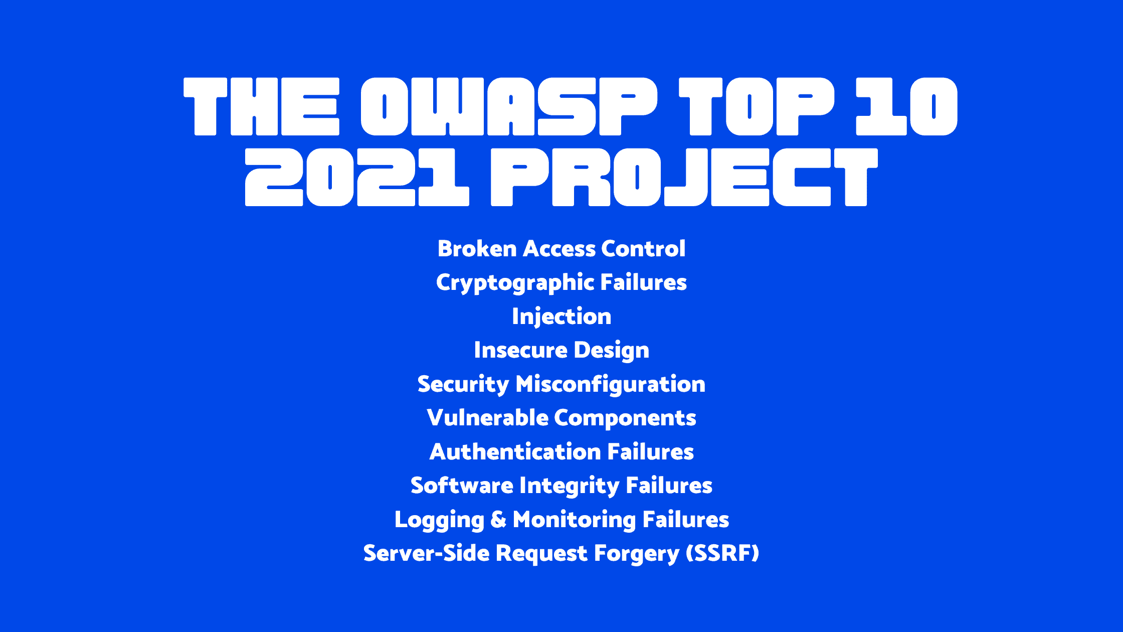 2021 Owasp Top 10 Master Key Web App Security Risks
