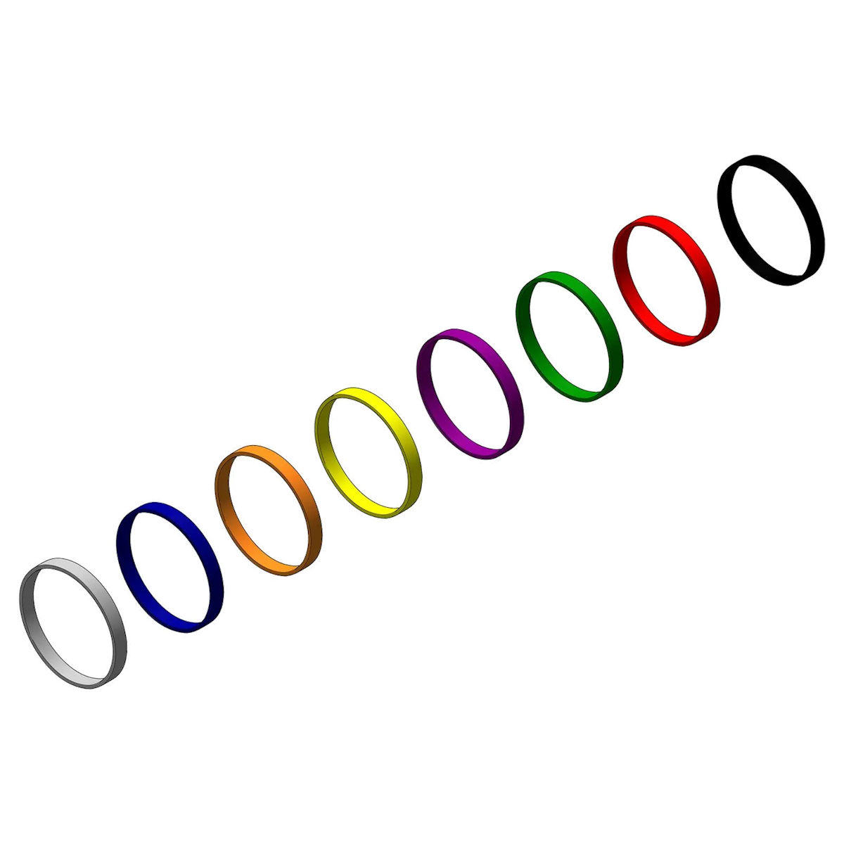 Colored Torque Rings