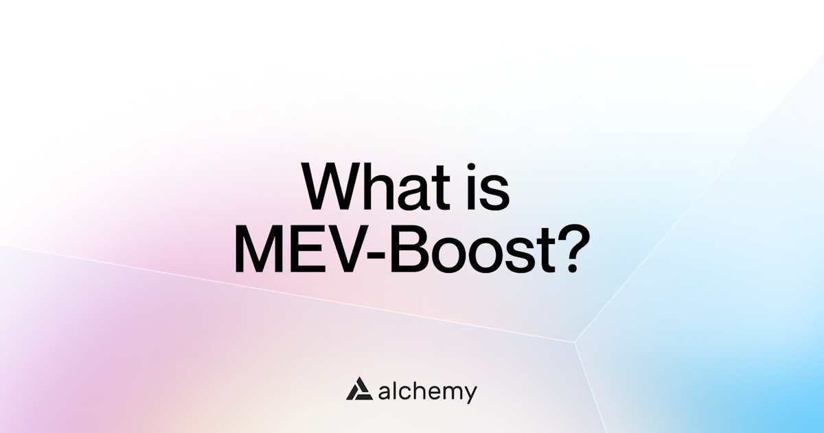 What is MEV Boost?
