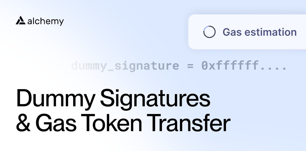 ERC-4337 Dummy Signatures and Gas Token Transfers