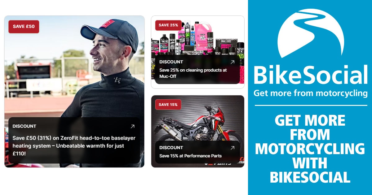 Save £££ on motorcycling with BikeSocial membership