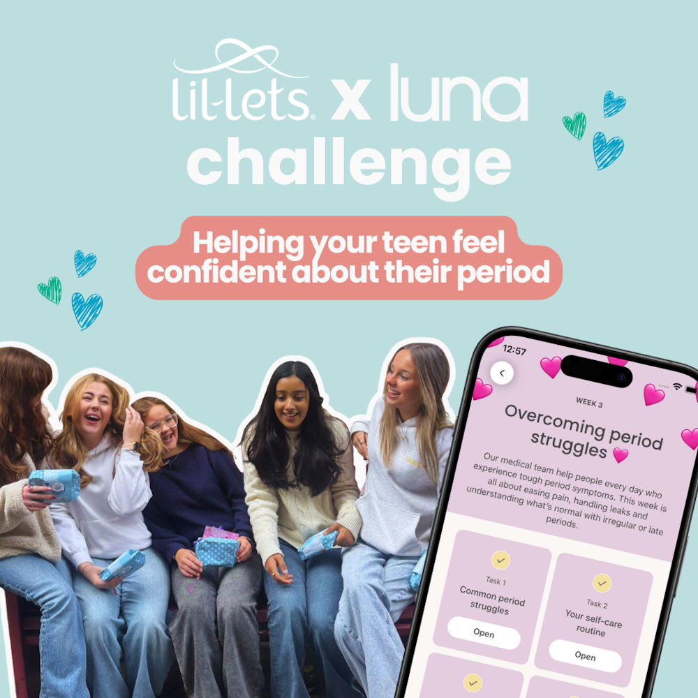 luna app partners with Lil-Lets to empower teens | luna app