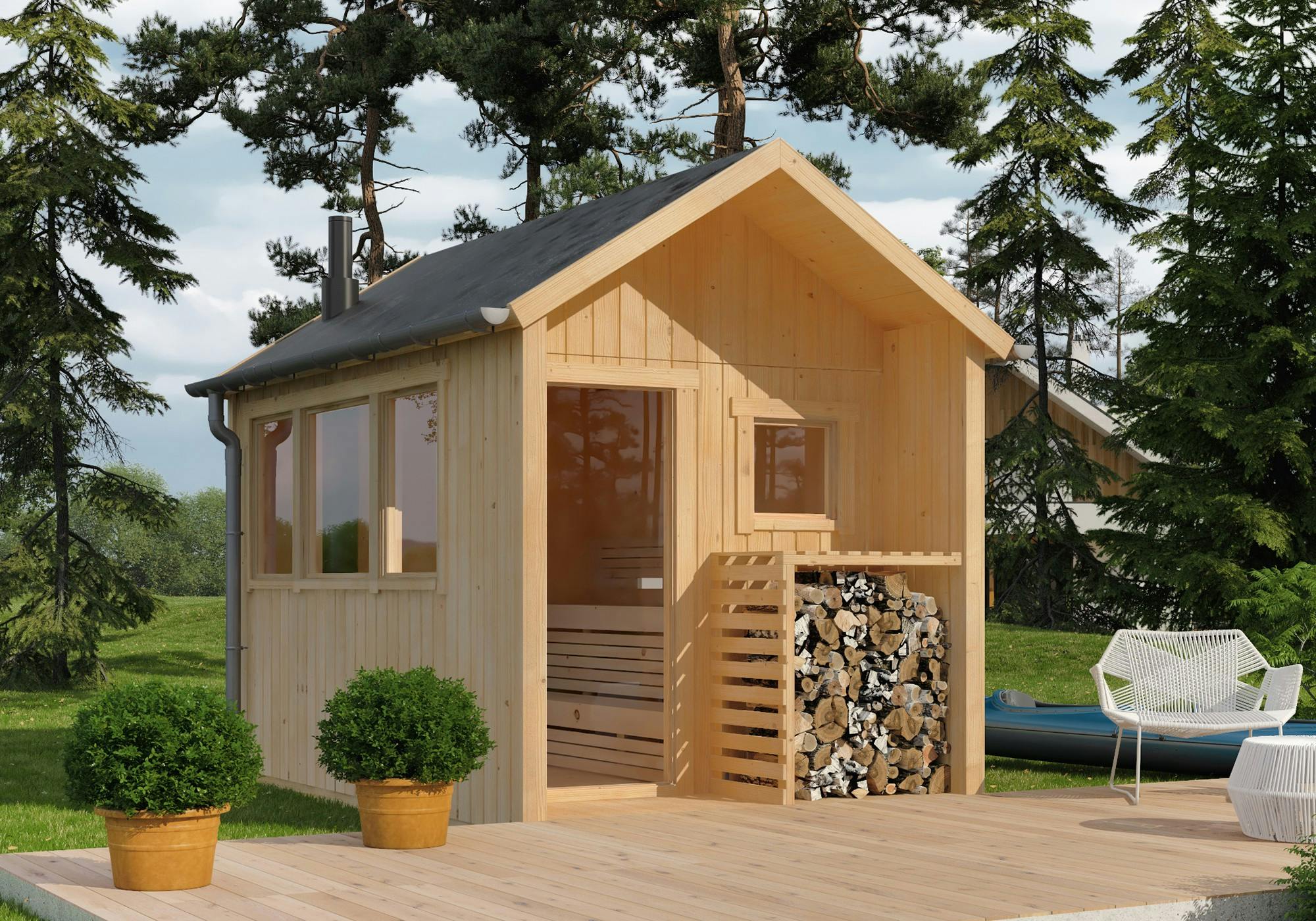 Sauna Timo | Modern Sauna | Veranda | Free Delivery | Polhus