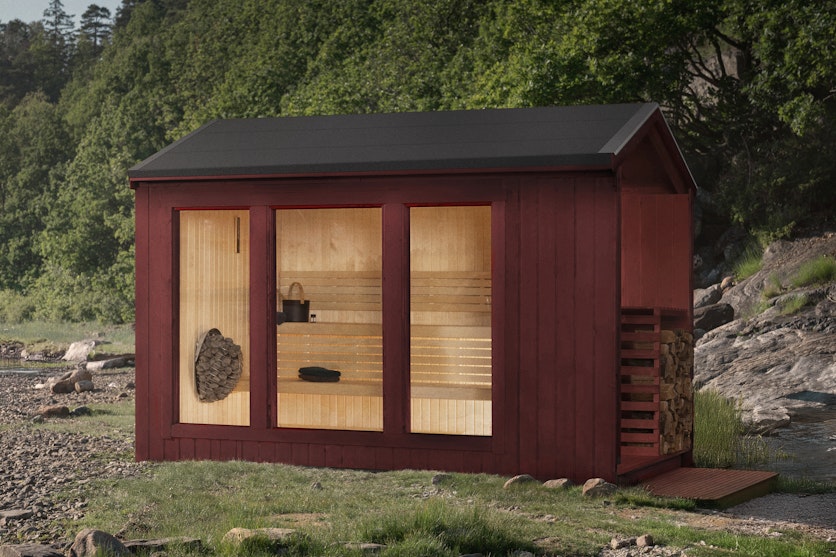 Sauna Markko | Panoramaramen | Veranda | Gratis levering | Polhus
