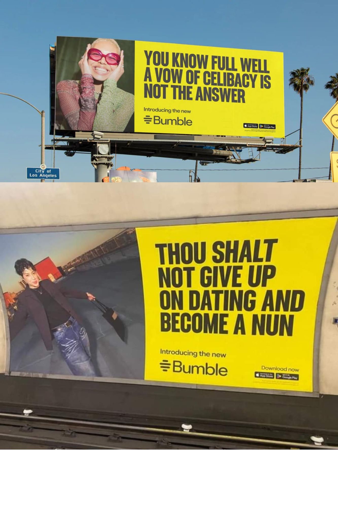 Bumble Removes Ads Mocking Celibacy After Women Campaigned Against Them ...