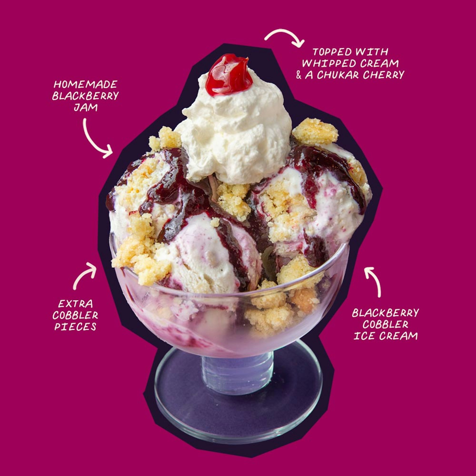 blackberry cobbler sundae! — Molly Moon's Ice Cream