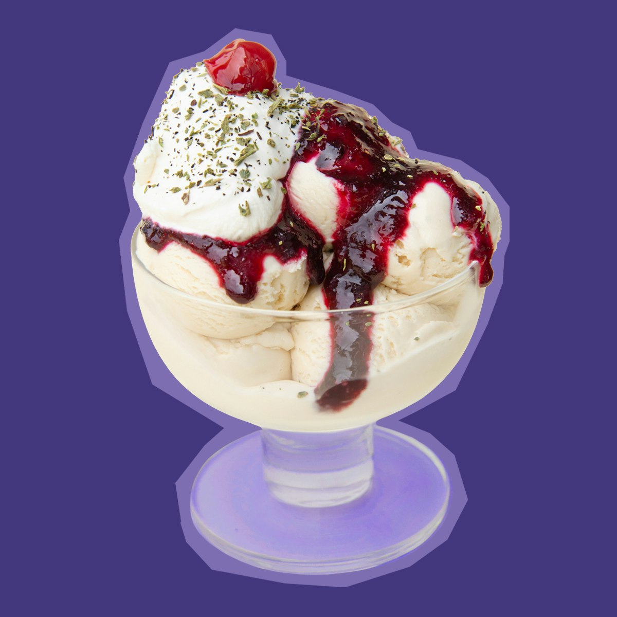 the blackberry cedar tea latte sundae!