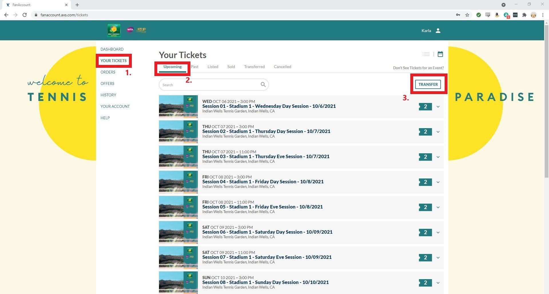 Digital Ticketing Guide | BNP Paribas Open