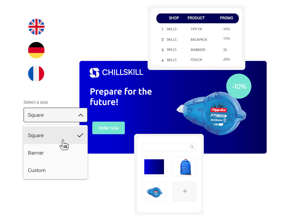 Produce graphics at scale and remain in control