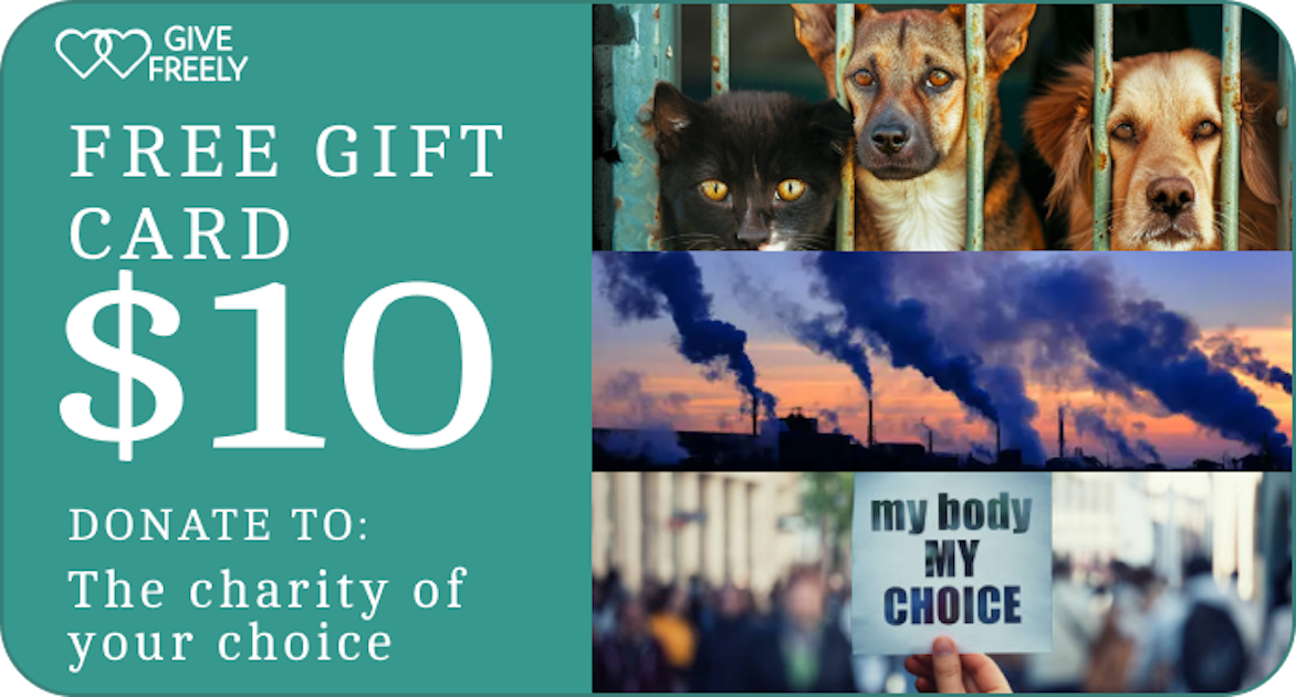 $10 Gift Card to the charity of your choice