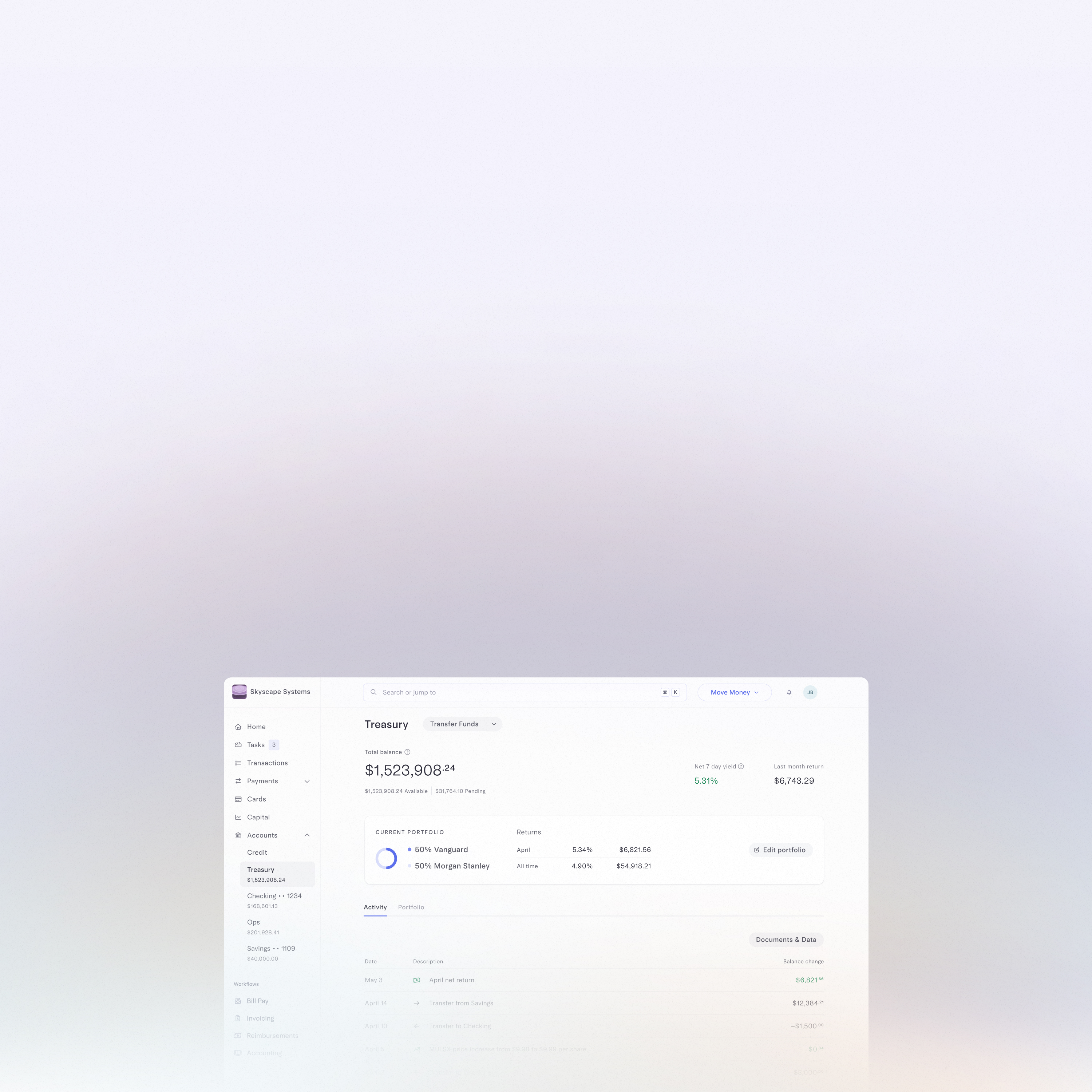 Mercury Treasury | Automatic Cash Management for High Growth Companies
