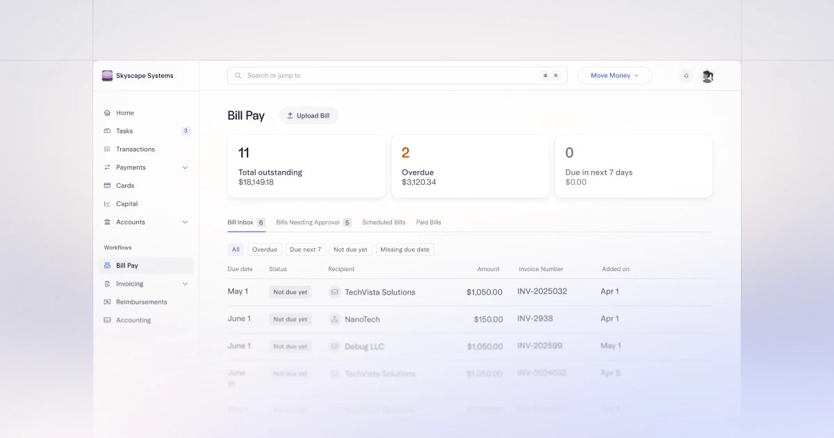 Bill Pay | Accounts Payable Automation & Bill Management | Mercury