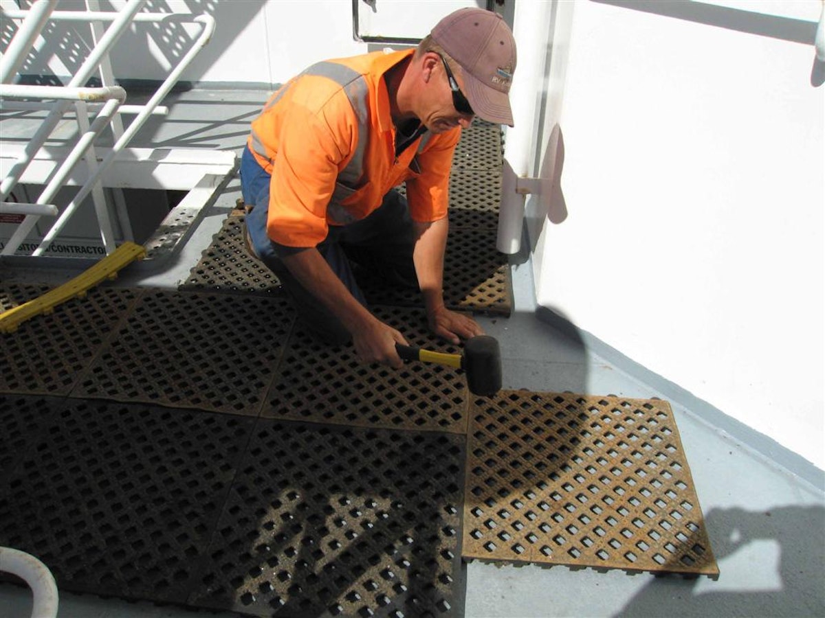 Laying rubber matting — Science Learning Hub