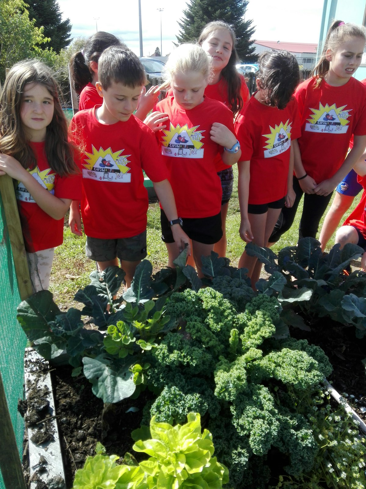 CAPOW students in the garden — Science Learning Hub