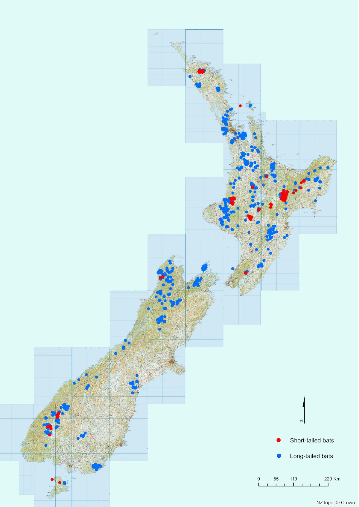 Bat distribution map 2008–2019 — Science Learning Hub