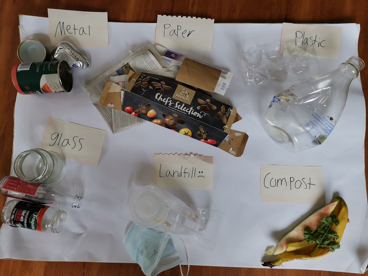 We can sort rubbish according to its properties