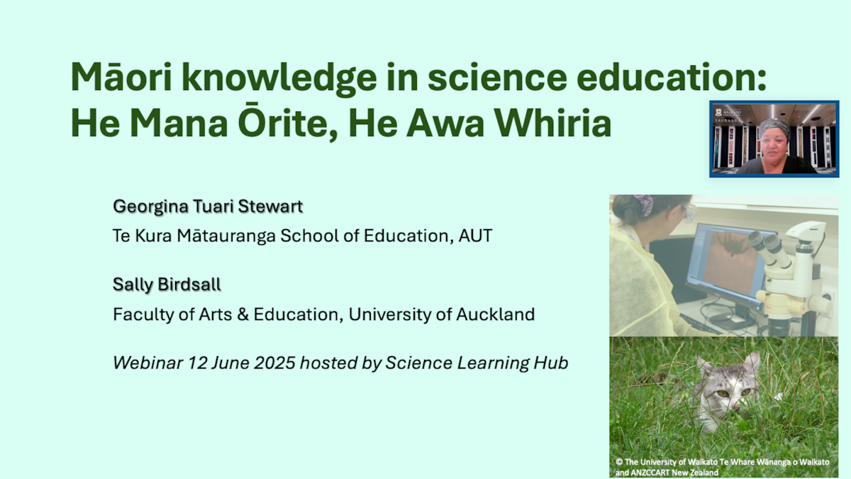 Māori knowledge in science education: He mana ōrite, he awa whiria