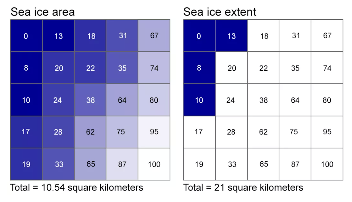 Measuring sea ice extent and area — Science Learning Hub