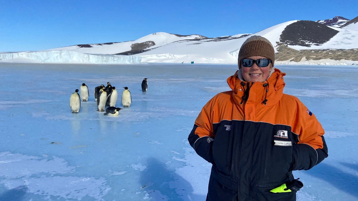 Associate Professor Michelle LaRue at Cape Crozier