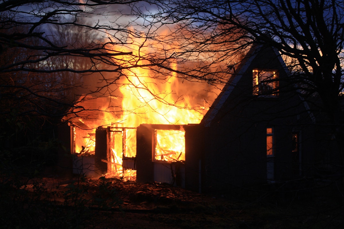 Night-time house fire — Science Learning Hub