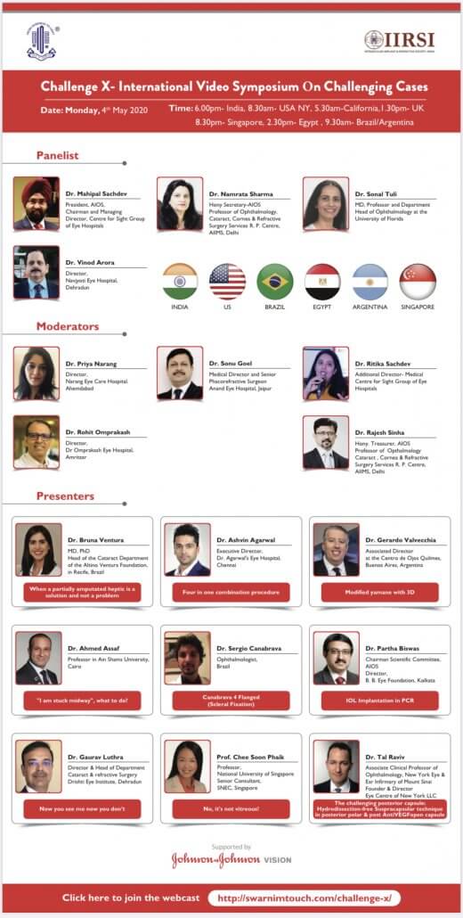 Dr. Raviv joins international colleagues in a Virtual Complex Cataract ...