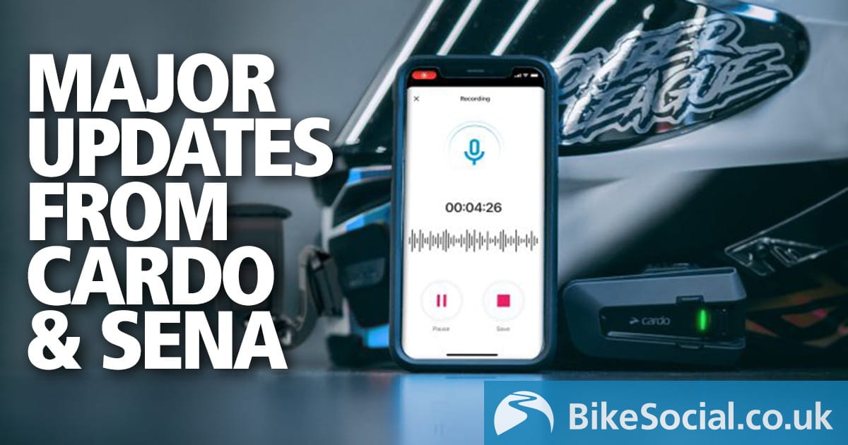 Cardo & Sena latest update includes x-platform compatibility & recording